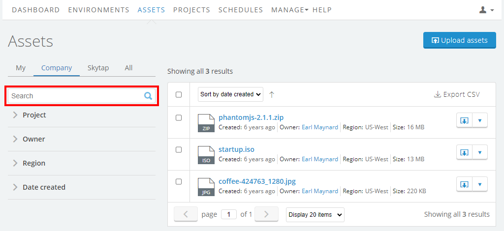 Using Search Skytap Help And Documentation